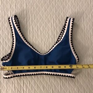 Cupshe | Swim | Nwt Cupshe Blue Black White Bikini 2 Two Piece Swimsuit ...